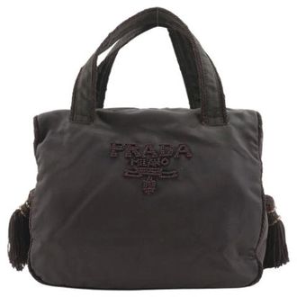 Prada Sac &agrave; main en nylon Pre-owned - Femme - Pre-owned - Brun - Taille: ONE Size