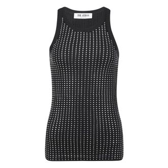 The Attico Femme, Tops, Noir, Taille: 34 FR D&eacute;bardeur noir en jersey avec Thermostrass