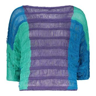 Alberta Ferretti Intrecciato Gestricktes Top - - Blouses & Shirts - Damen - Mehrfarbig - L