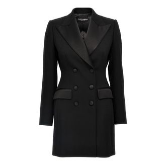 Dolce & Gabbana Langer- zweireihiger Smoking-Blazer - - Coats - Damen - Schwarzk - M
