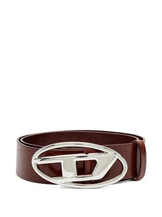 Diesel G&uuml;rtel - Brown Calf Leather Belt - Gr. 80 - in Grau - f&uuml;r Damen