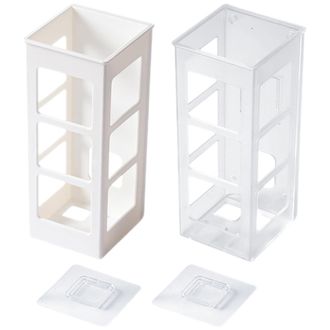 Amosfun VICASKY 2 St&uuml;ck Wandhalterung f&uuml;r Lockenstab und Gl&auml;tteisen Selbstklebender Haartrocknerhalter aus Kunststoff Platzsparender Badezimmer Organizer Stab