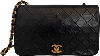 Chanel Hobo Bags - Chanel Timeless Single Flap Small Lammleder Schwar - Gr. unisize - in Schwarz - f&uuml;r Damen
