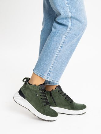 Ara Damen Davos-ST Sneaker, Fango,SCHWARZ, 42 EU Weit