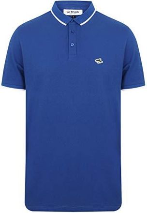 Le Shark Polo piqué en coton pour homme - Bleu - Small
