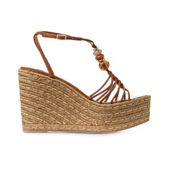 Jimmy Choo London Femme, Chaussures, Beige, Taille: 40 EU Lemi Wedge 100