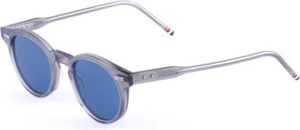 Thom Browne Homme, Accessoires, Gris, Taille: ONE Size Acetate Round Lunettes de soleil