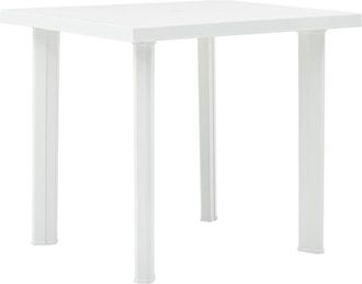 vidaXL Vidaxl - Table de jardin Blanc 80x75x72 cm Plastique