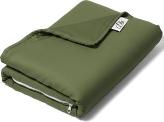 Ella Bettbezug f&uuml;r Gewichtsdecke 200x200cm Hergestellt aus 100% Baumwolle - Geeignet f&uuml;r 11 kg und 13 kg gewichtsdecke - Olivgr&uuml;n