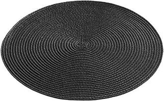 Douceur d'Intérieur décor line Zebulon Tischset, Kunststoff, Kunststoff, schwarz, 35 x 35 cm