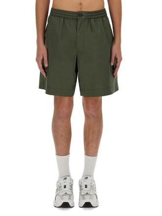 Aspesi Cotton-Blend Bermuda Shorts - Green