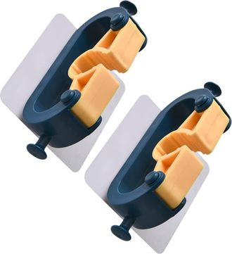 Cabilock 2st Karuso Wandmontierter Mopphalter Wandwischer S Haken Wischmop Wandaufhänger Wandmontierter Mopp-Organizer Mop-aufhänger Mopp Wandhalterung Besen E