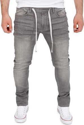 Yazubi Steve - Herren Sweathose in Jeansoptik - Baumwoll Jogging Jeans