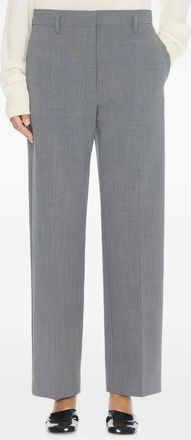 The Row pantalon en laine à fermeture zippée - Gris