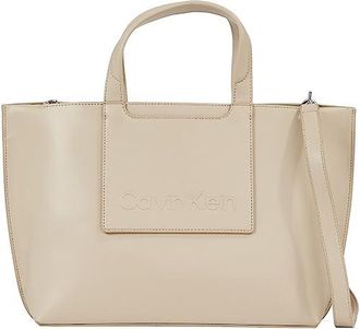 Calvin Klein Femme Cabas Sac Moyen, Ecru (Doeskin), Taille Unique