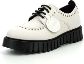 Kickers Famous, Derbies Femme, Blanc, 37