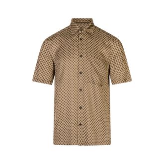 PESERICO Homme, Chemises, Brun, Taille: 2XL Chemise Boutonn&eacute;e &agrave; Motifs