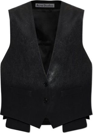 Acne Studios Femme, Vestes, Noir, Taille: 40 FR Shiny Effect Vest
