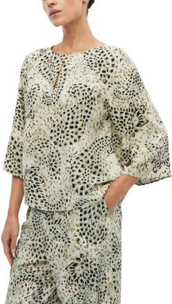 s.Oliver Black Label Druckbluse 3/4 Arm Sommerbluse mit Allover-Print