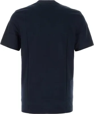 HUGO BOSS Mens Midnight Blue Cotton T-Shirt Darkblue Exterior Exterior: T-shirts And Polos