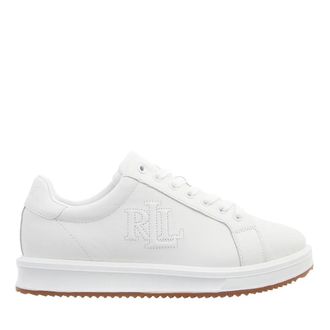 Lauren Ralph Lauren Low-Top Sneaker - Ainsley Sneakers Low Top Lace - Gr. 38,5 (EU) - in Wei&szlig; - f&uuml;r Damen