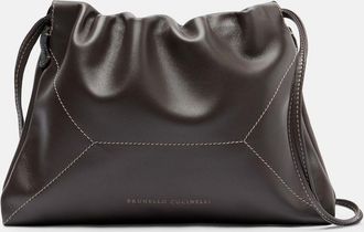 Brunello Cucinelli Sac &agrave; bandouli&egrave;re Mini en cuir