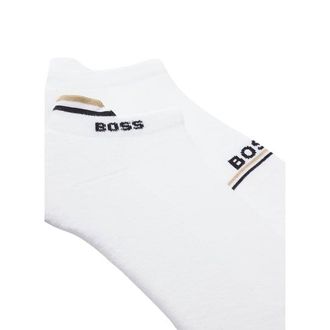 HUGO BOSS Lot de deux paires de chaussettes longueur cheville avec logos