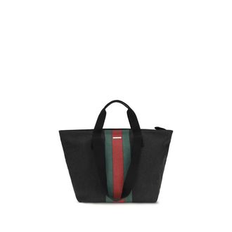Gucci Web Stripe Tote Bag - Black