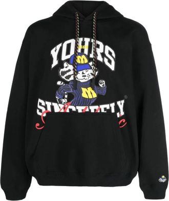 Msgm Msgm, Homme, Sweatshirts et sweats &agrave; capuche, Noir, Taille: XL Graphic Printed Sweat &agrave; capuche