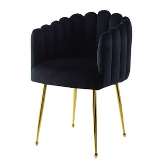 Kayoom home24 Armlehnenstuhl Mucha 54 x 85 x 58cm Schwarz/Schwarz