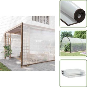 vidaXL Transparente Plane mit &Ouml;sen 10x10 m Polyethylen - Transparente Plane - Transparente Planen - Durchsichtige Plane - Klare Plane
