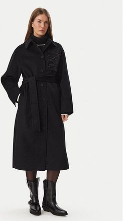 Karl Lagerfeld Wollmantel B4W15013 Schwarz Regular Fit