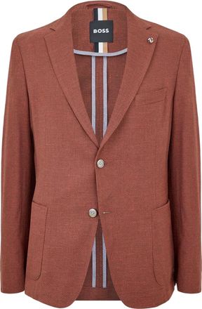 HUGO BOSS Hanry Blazer f&uuml;r Herren, Hals Kerbe (Rot)