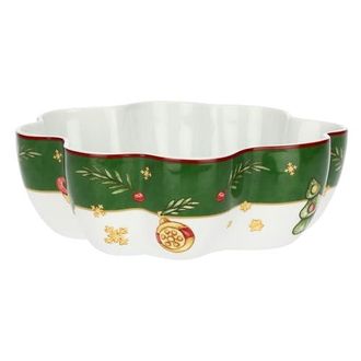 Thun Bol en forme de tr&egrave;fle en porcelaine, version petite, collection de surprises de No&euml;l, bol de collection, id&eacute;e cadeau pour No&euml;l, &Oslash; 13 cm, 5 cm h