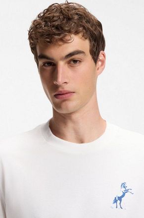 HUGO BOSS T-Shirt Noxwash Rundhalsausschnitt, Regular Fit, reine Baumwolle