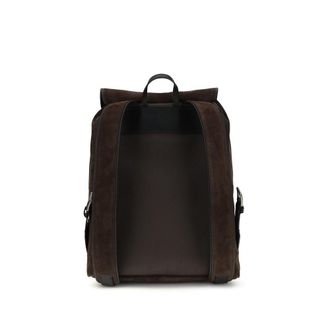 Valentino Garavani Mens Brown Calf Leather Bos Taurus Backpack