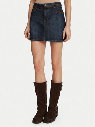 Guess Jeansrock W6BD0Q D1804 Dunkelblau Regular Fit