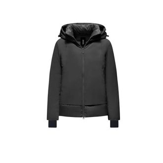 Bomboogie Veste Courte Bi-mati&egrave;re &agrave; Capuche - Femme - Vestes - Noir - Taille: 36 FR