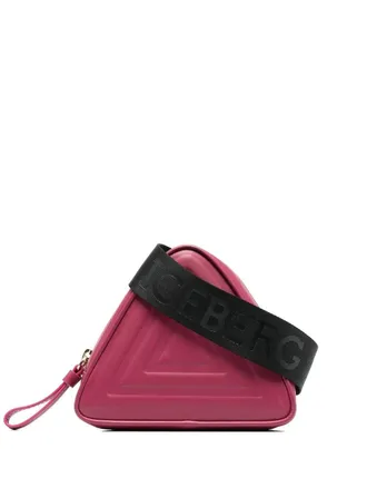 Iceberg sac banane en cuir &agrave; design triangle - Rose