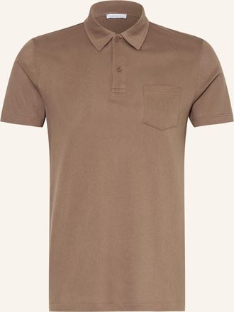 Sunspel Strick-Poloshirt Riviera beige