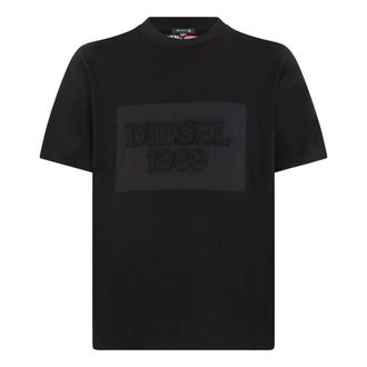 Diesel Baumwoll-T-Shirt - - Tops - Herren - Schwarzk - M
