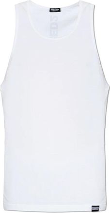 Dsquared2 Homme, Tops, Blanc, Taille: L D&eacute;bardeur Lingerie Sans Manches