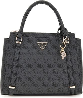 Guess Eco Erica 2 Compartment Satchel Coal Logo