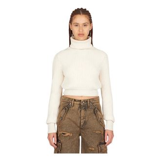 Dolce & Gabbana Femme, Pulls, Beige, Taille: 40 FR Pull court c&ocirc;tel&eacute;