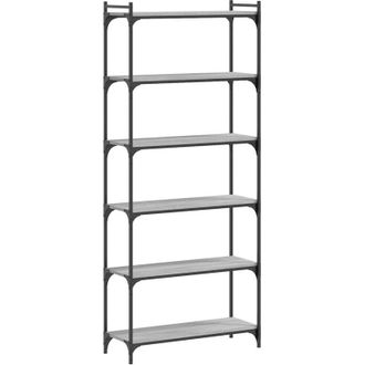 vidaXL Vidaxl - Bibliothèque 6niveaux sonoma gris 80x30x188cm bois dingénierie