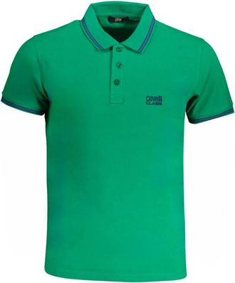 Cavalli Gr&uuml;nes Poloshirt mit kurzen &Auml;rmeln und Stickerei - - Tops - Herren - Gr&uuml;n - 2XL