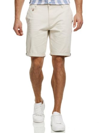 Indicode Herren Cuba Chino Shorts mit 5 Taschen aus Baumwollgemisch | Bermuda Sommershorts für Männer Kit, XXL