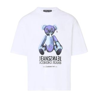 Iceberg Femme, Tops, Blanc, Taille: 40 FR T-shirt Coupe R&eacute;guli&egrave;re