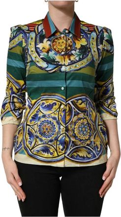 Dolce & Gabbana Femme, Blouses et Chemises, Multicolore, Taille: 42 FR Button Down Top