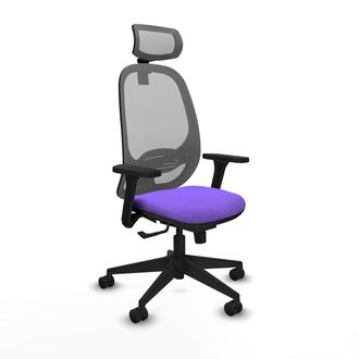 Piqueras y Crespo Arbeitsstuhl Cilanco mit 3D-Armen, h&ouml;henverstellbarer Lendenwirbelst&uuml;tze und h&ouml;henverstellbarem Kopfteil und Neigungsverstellung, ausgestattet mit 3 P